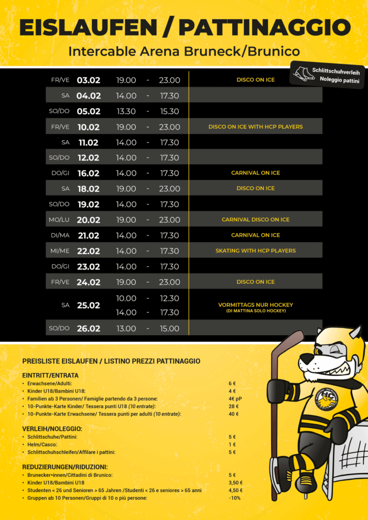 Intercable Arena Bruneck - Unser Stadion im Fokus HC Pustertal